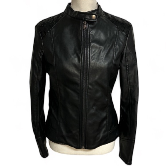 Rampage | Jackets & Coats | Rampage Black Leather Polyurethane Jacket ...